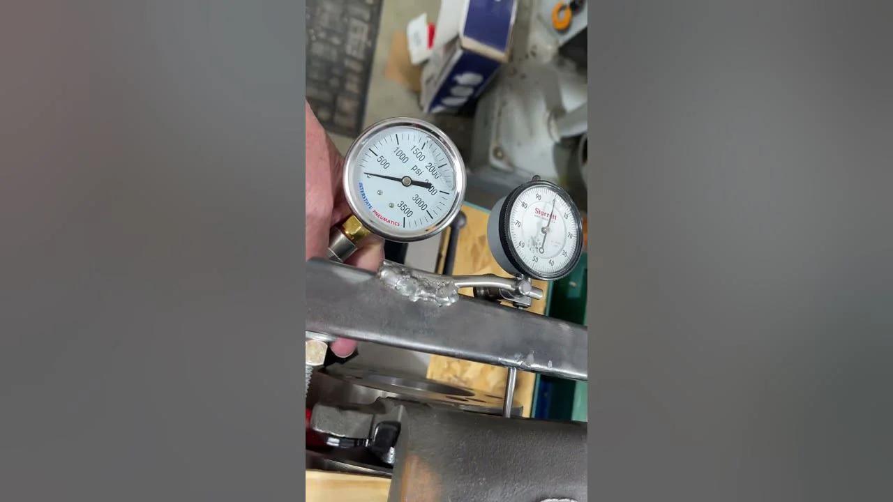 Pressure deflection test 74mm GM D52 caliper