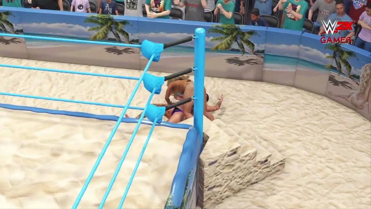 Full Bikini 👙 Match - Zoey Stark vs. Rhea Ripley - WWE Beach SummerSlam ...