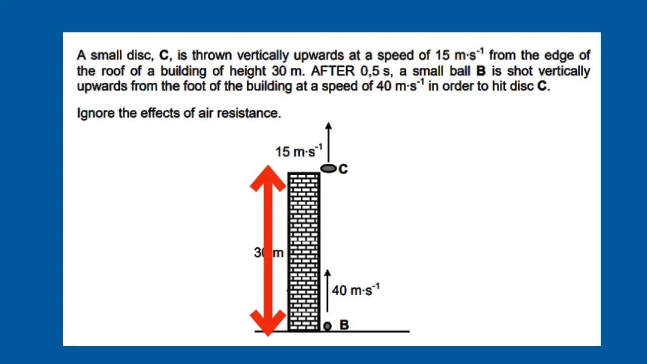 Vertical Projectile Motion Grade 12 Physics May June 2022 Memo Time