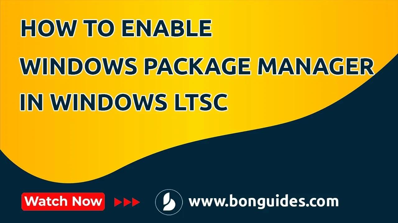 How to Enable Windows Package Manager Winget in Windows LTSC