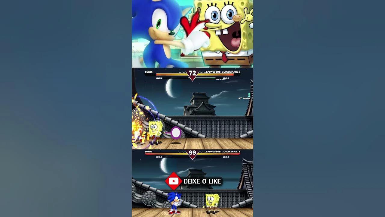 SONIC VS BOB ESPONJA MELHORES MOMENTOS #shorts