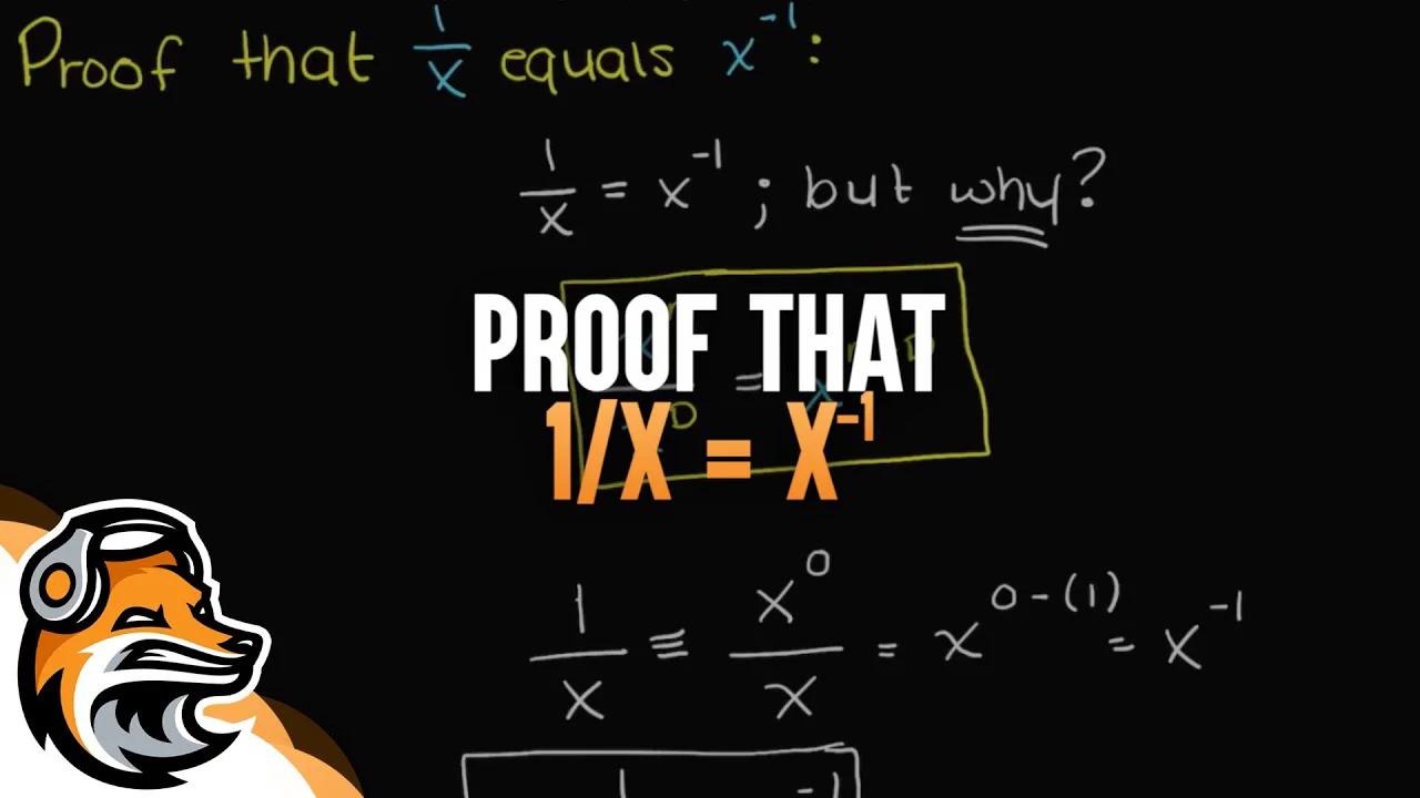 Proof That 1 x Equals X 1