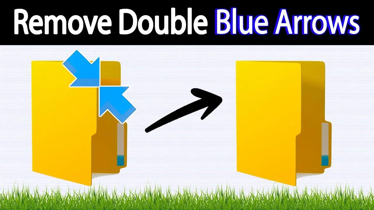 How to Remove Double Blue Arrows Overlay on Icons in Windows 10