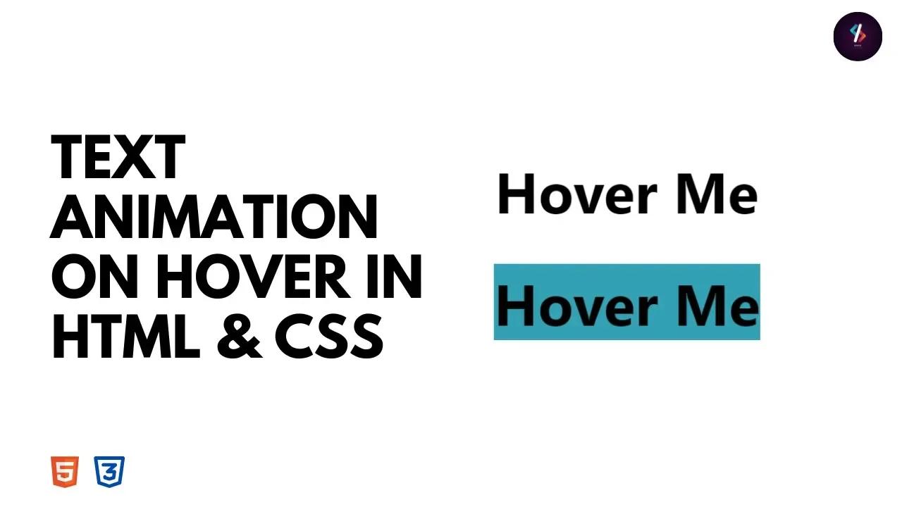 Html And Css Text Animation Effects Text Animation On Hover Html