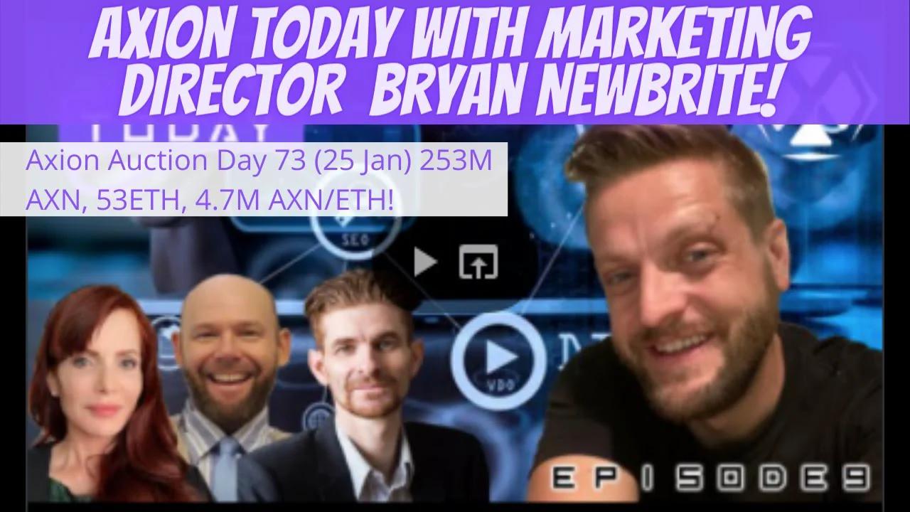 Axion Auction Day 73 (25 Jan) 253M AXN, 53ETH, 4.7M AXN/ETH! Axion ...