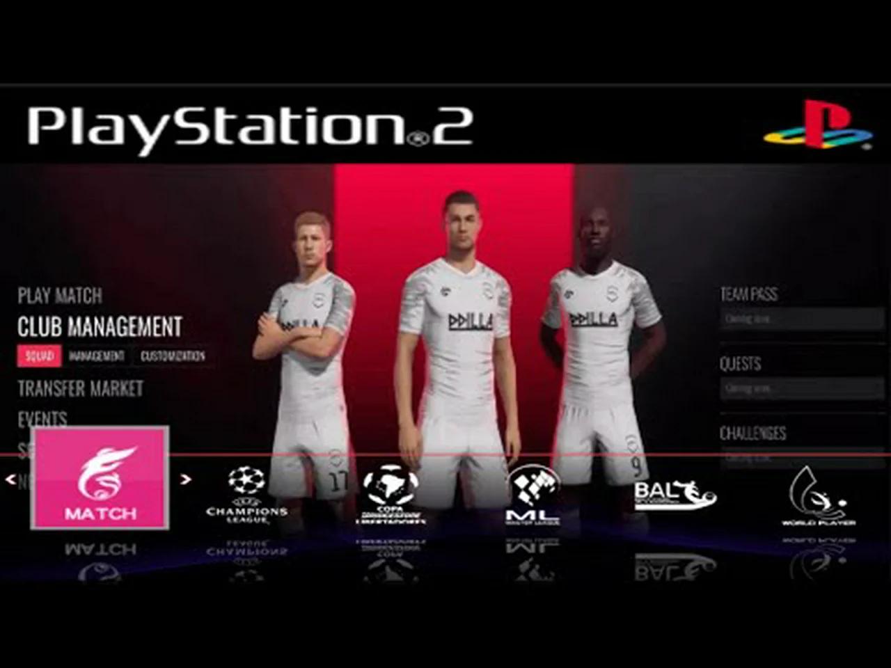 PES 2022 PS2 UFL 100% ATUALIZADO