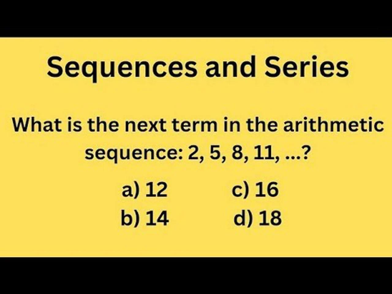 Maths Sequences and series questions for grade 12
