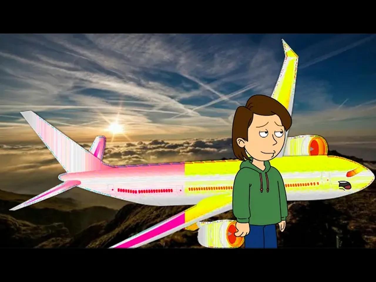 Caillou turns into a plane and gets grounded #goanimate #cringe