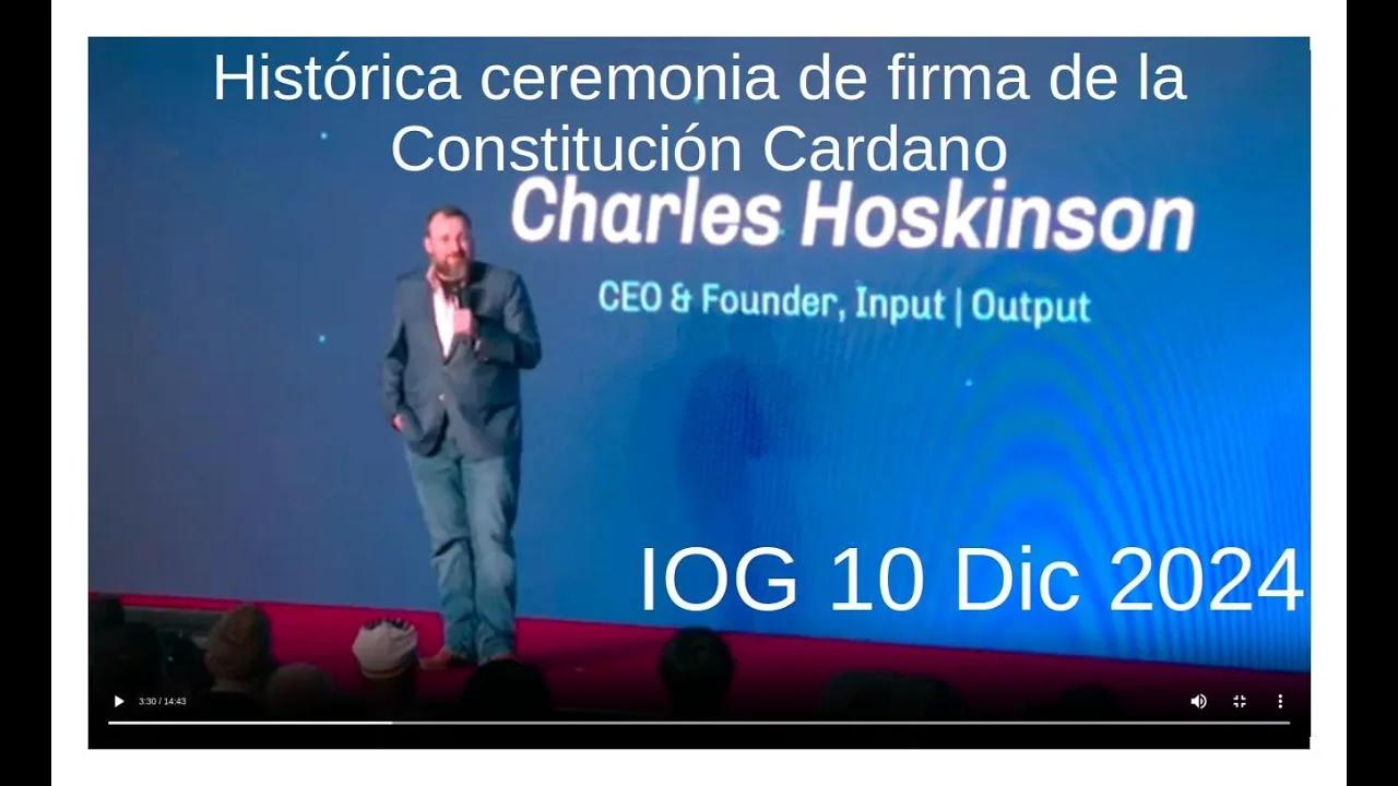Charles Hoskinson en histórica ceremonia de firma de la Constitución ...