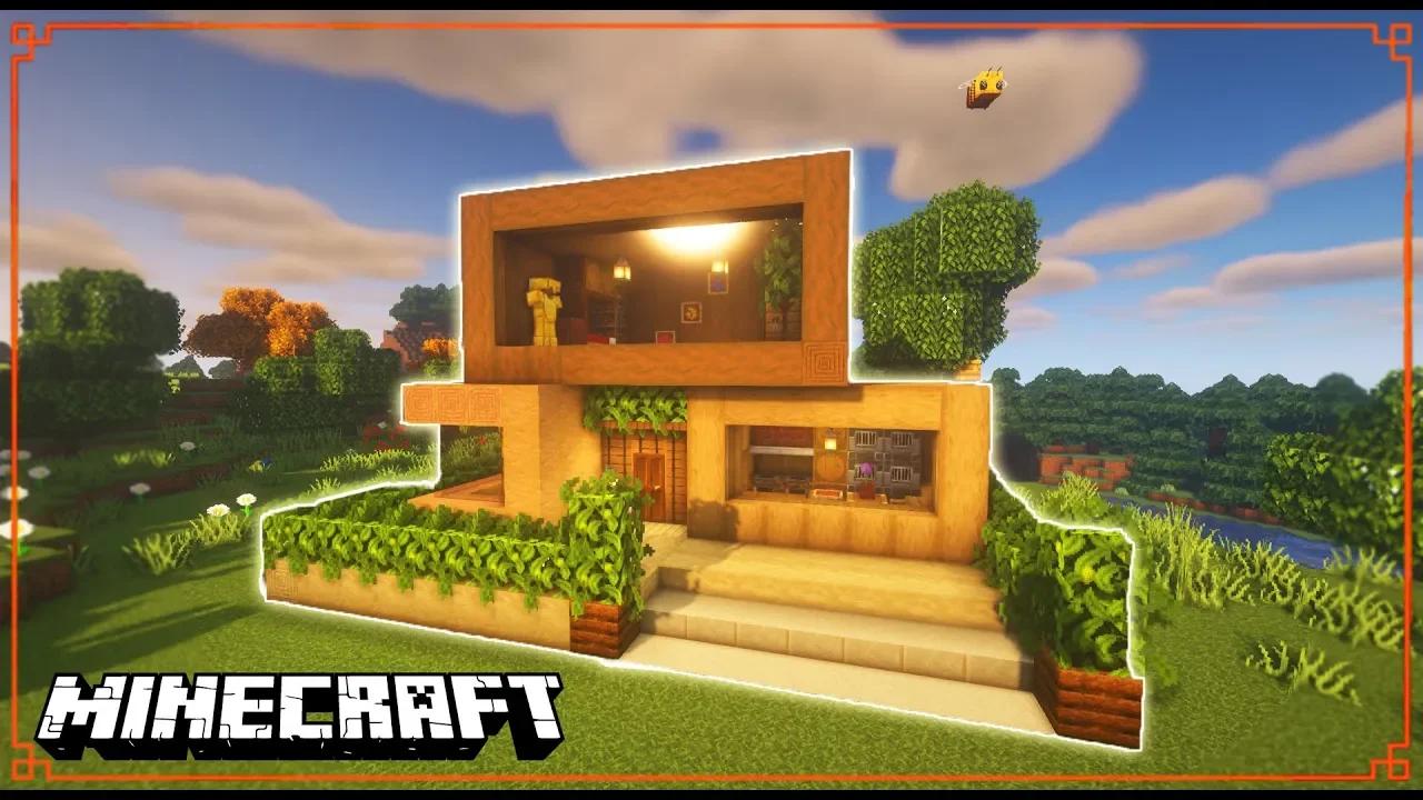 Minecraft Simple Wooden House Tutorial🏚️