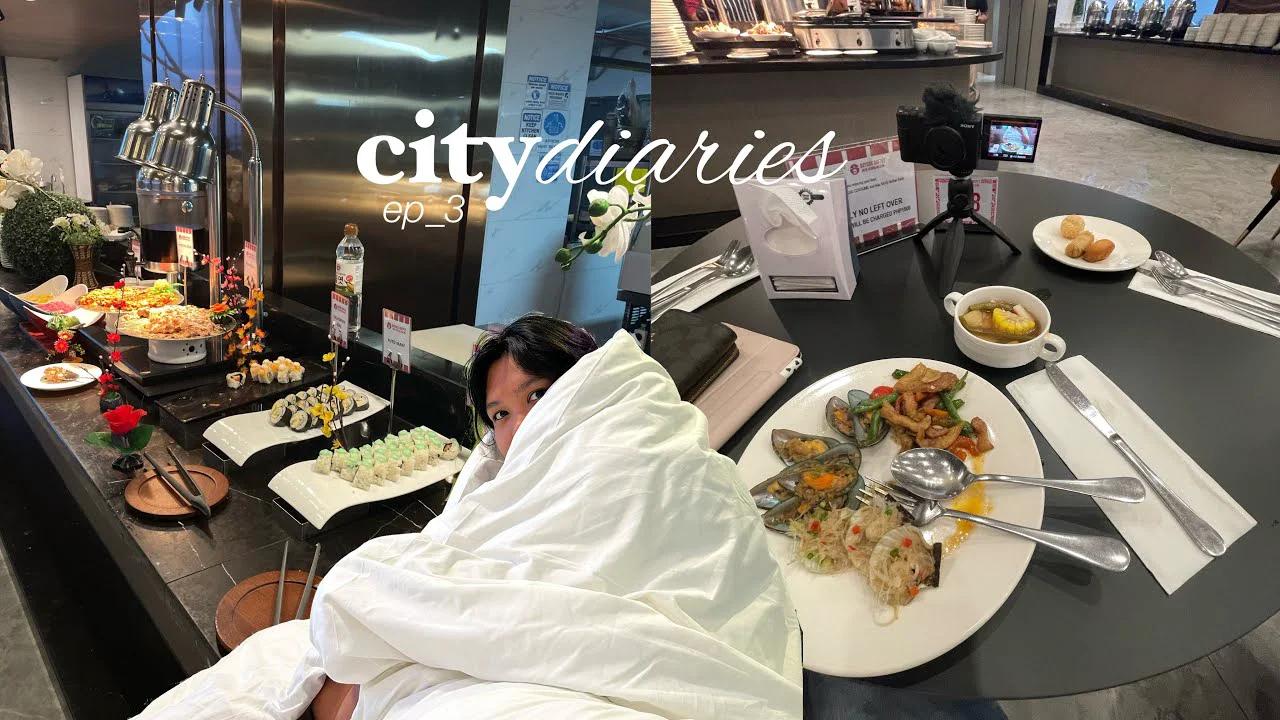 life in manila — eating alone in a busy hotel buffet, room tour & more ...