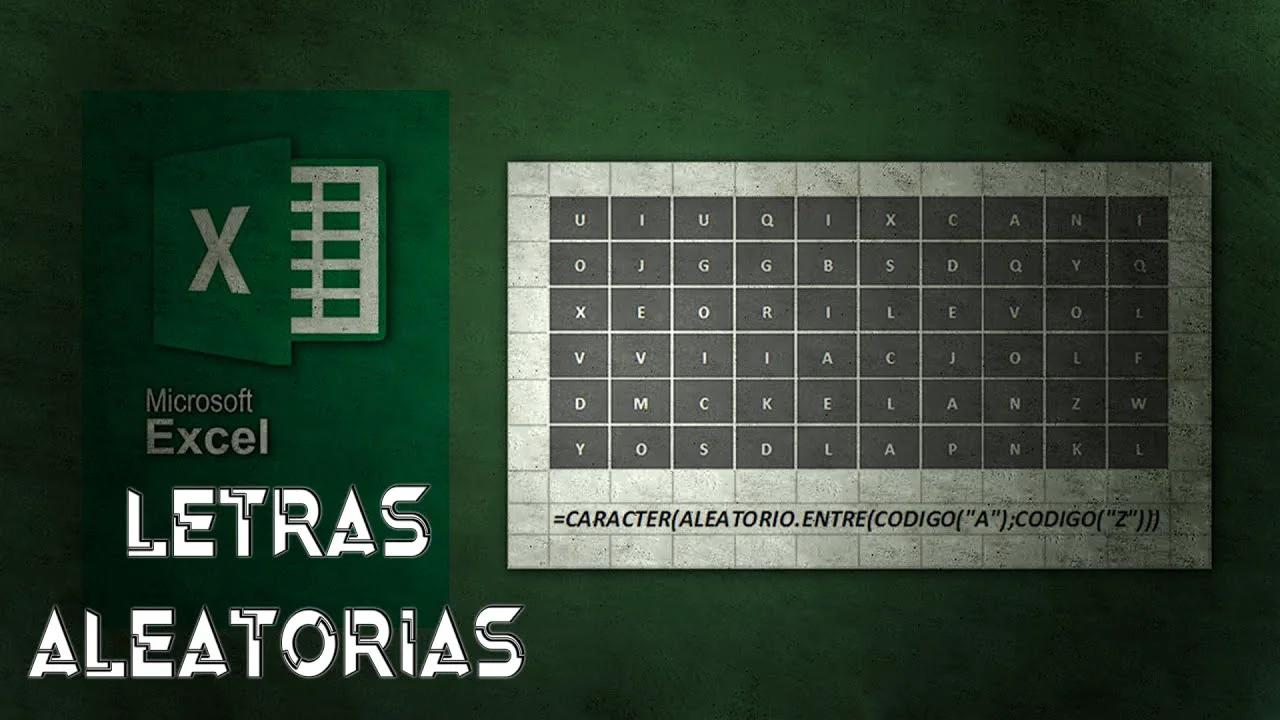 Insertar letras aleatorias en Excel