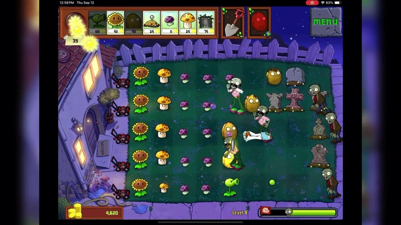 Plants vs Zombies - Night Level 8