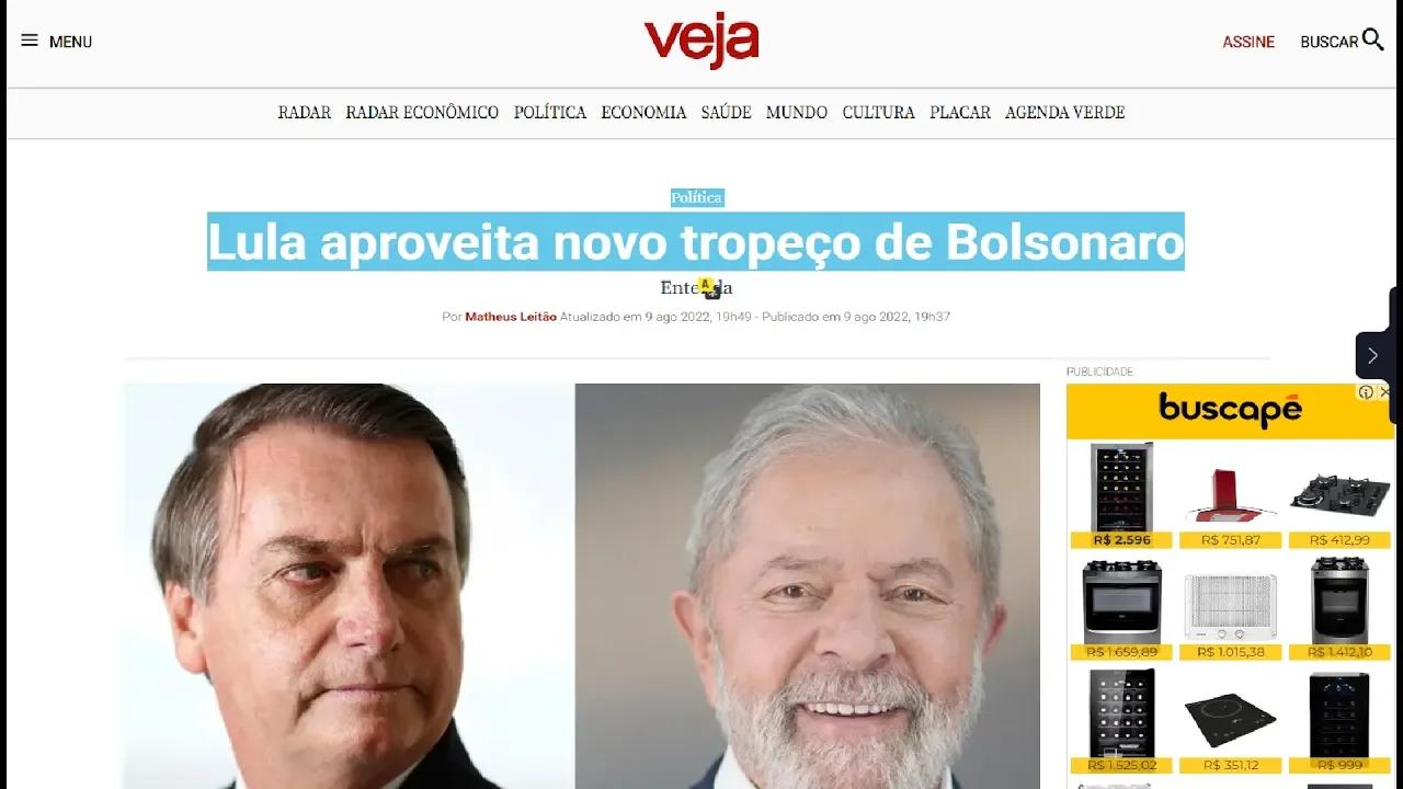 Carta pela Democracia : Lula aproveita novo tropeço de Bolsonaro.
