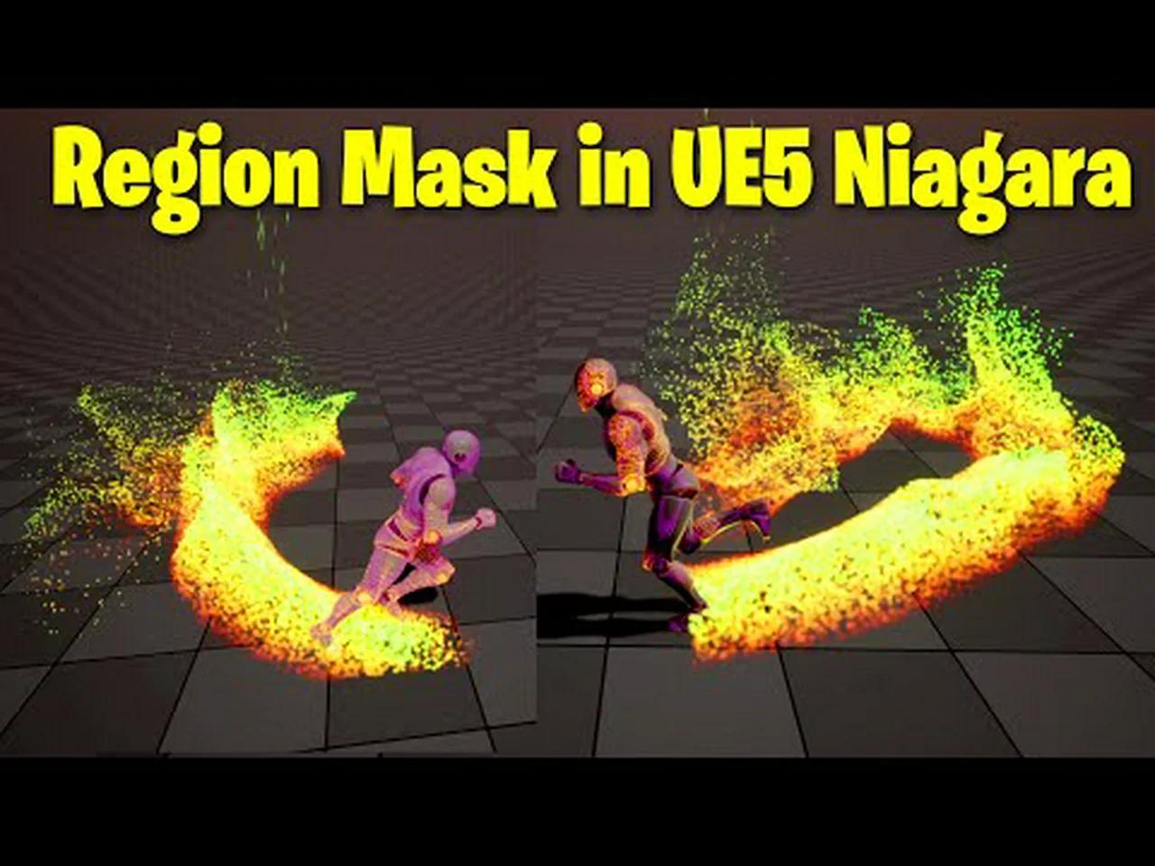 Region Mask Module in UE5 Niagara Tutorial | Download Files