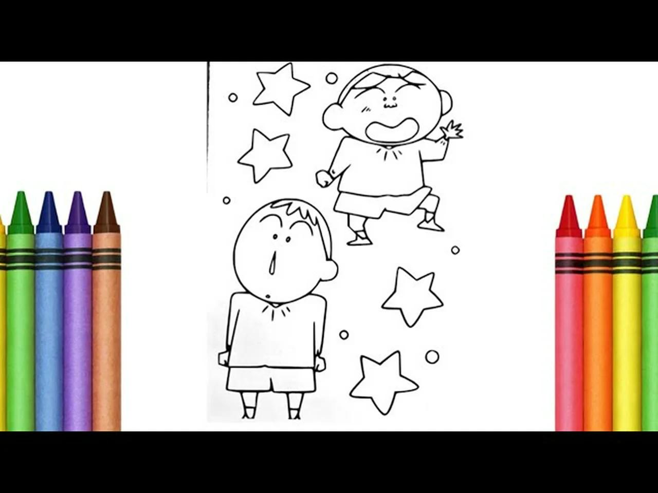 shinchan | coloring pages | shinchan drawing easy