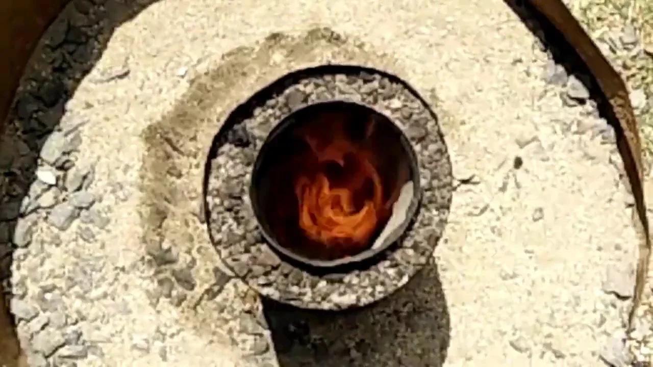 Vortex Rocket Mass Heater--first test--OpenSourceLowTech.org