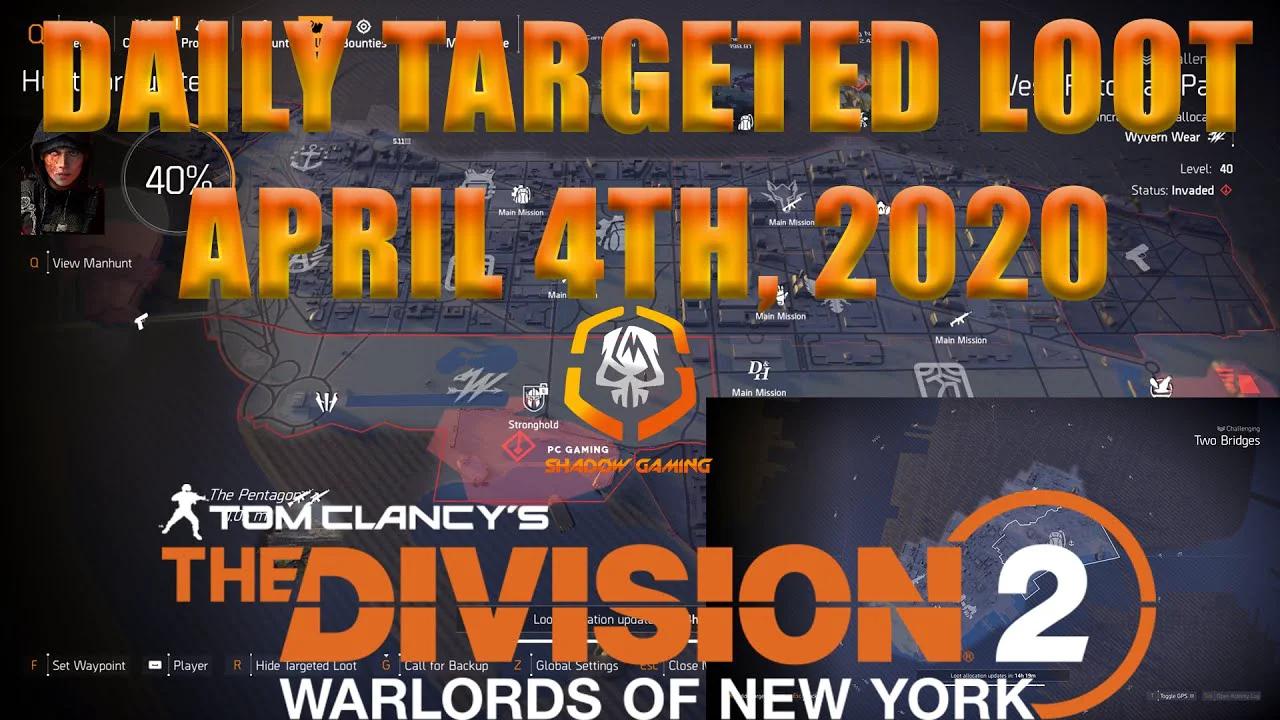 The Division 2 | Targeted Loot | April 4th, 2020