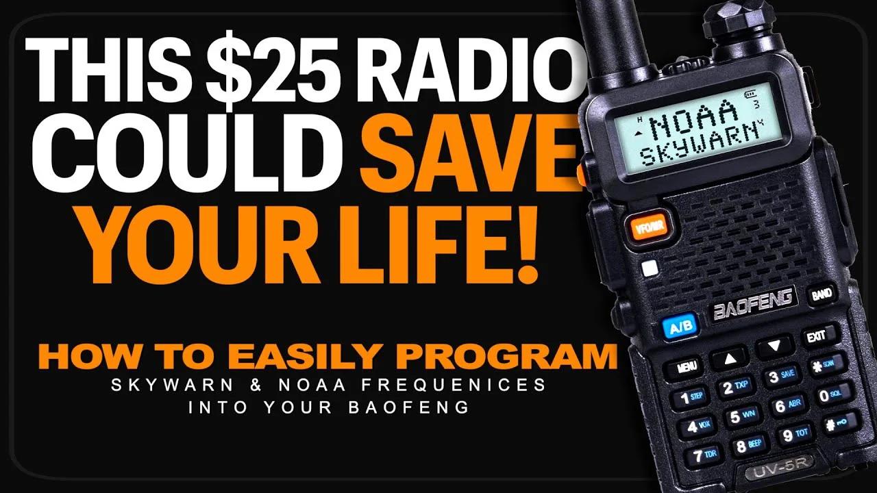 Baofeng UV-5R Program & Scan NOAA & SKYWARN Emergency Frequencies - SKYWARN & NOAA Scanning