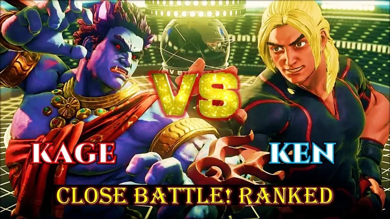 Kage Vs Ken - STREET FIGHTER 5 CE close battle ranked 1080 HD 4K