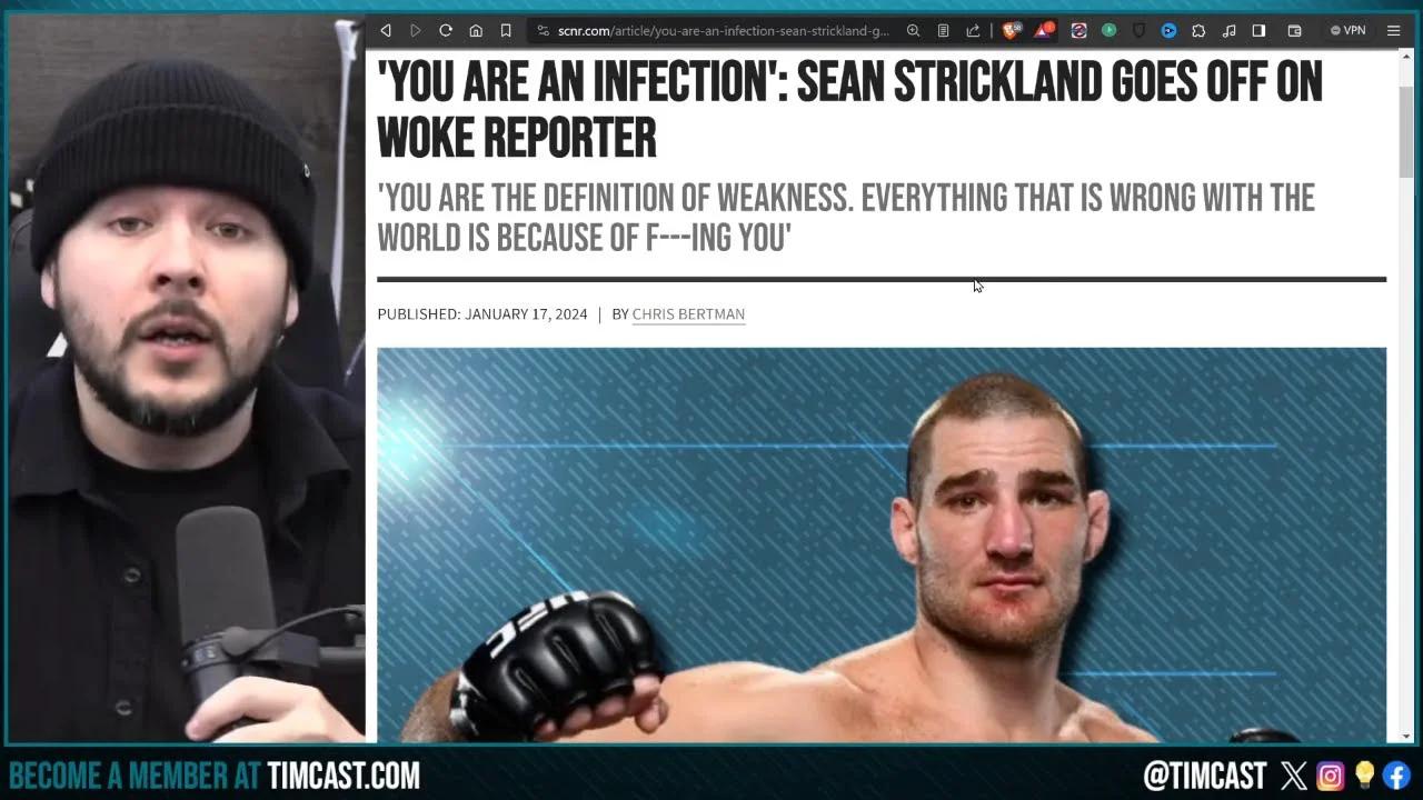 Sean Strickland DESTROYS Woke Reporter & Bud Light, Calls Left ...