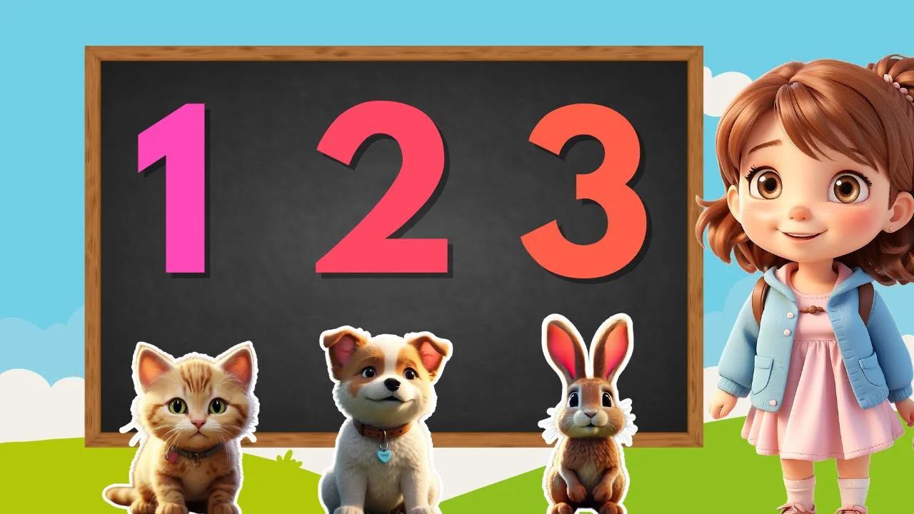 APPRENDRE À COMPTER en français - les chiffres pour enfants - Comptine ...