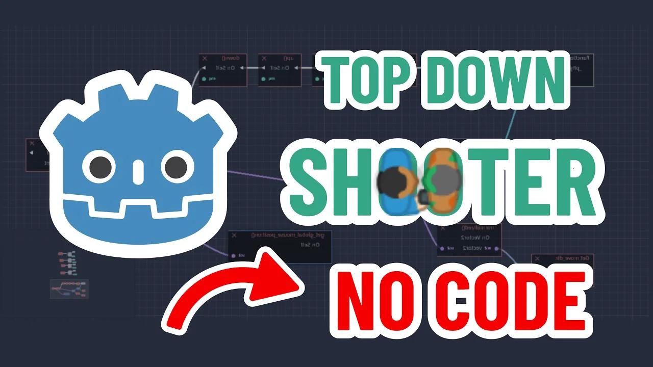 Make a 2D Top Down Shooter in Godot | No Code | Visual Scripting Make a 2D Top Down Shooter in Godot | No Code | Visual Scripting