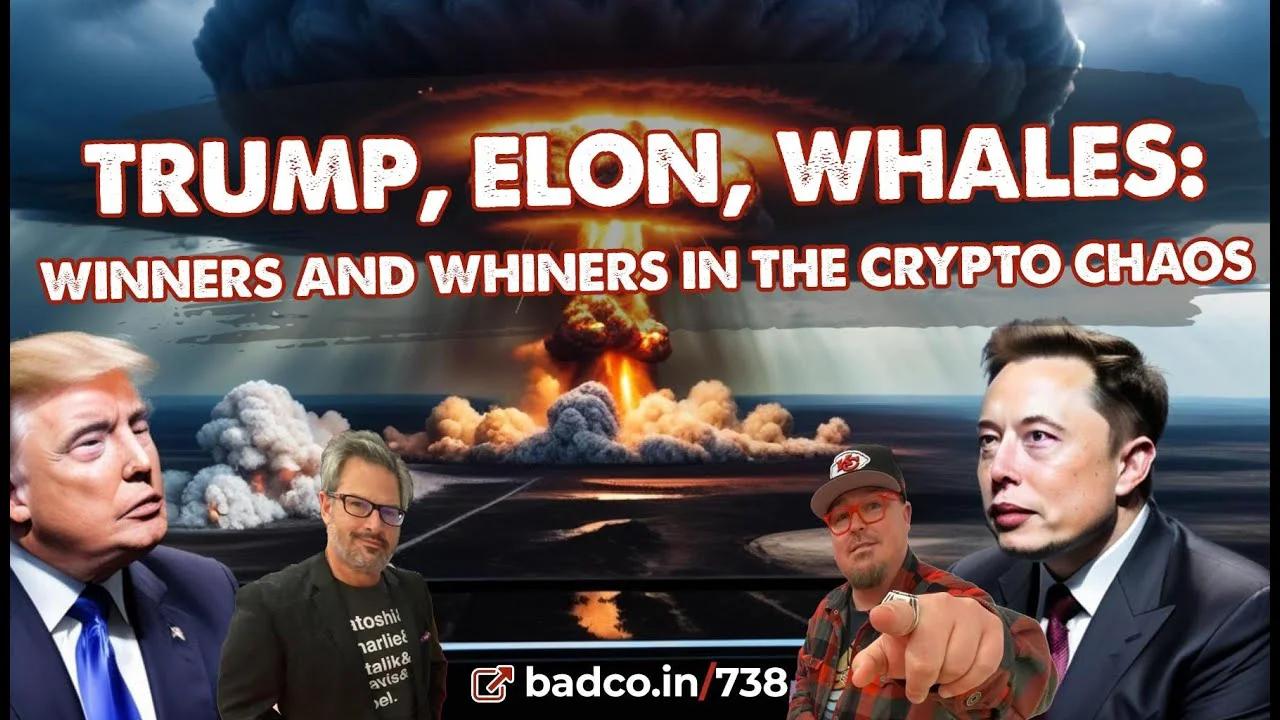 Ep 738: Trump, Elon, Whales: Winners and Whiners in the Crypto Chaos