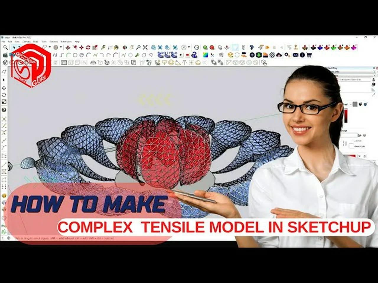 sketchup tutorial - how to use soap skin bubble plugin | create tensile ...