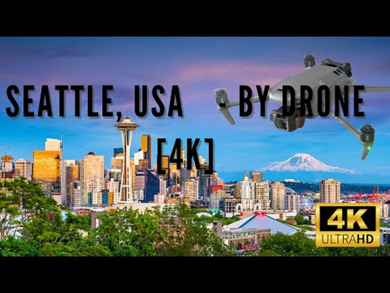 Seattle, USA 🇺🇸 by drone 4K