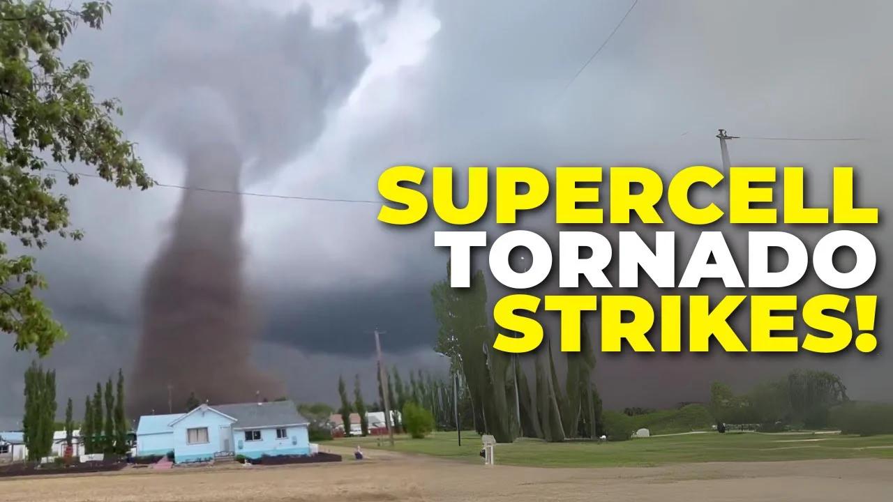 SEE IT: Monster Tornado rips through central Alberta all caught on ...