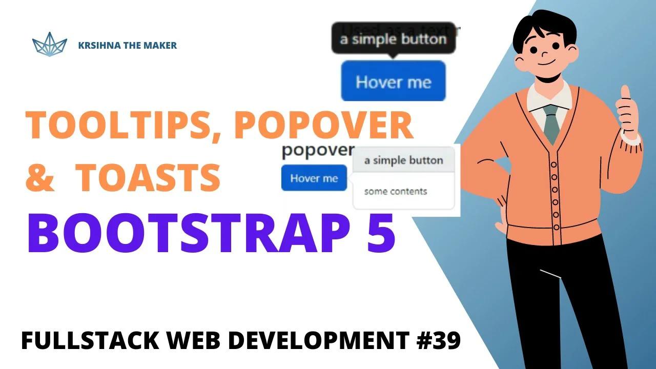 Tooltips Popover And Toast In Bootstrap 5 Full Stack Web Development Html5css3 Javascript