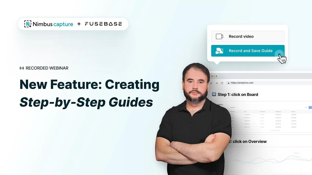 New Feature: Creating Step-by-Step Guides with Nimbus Capture. Recorded ...
