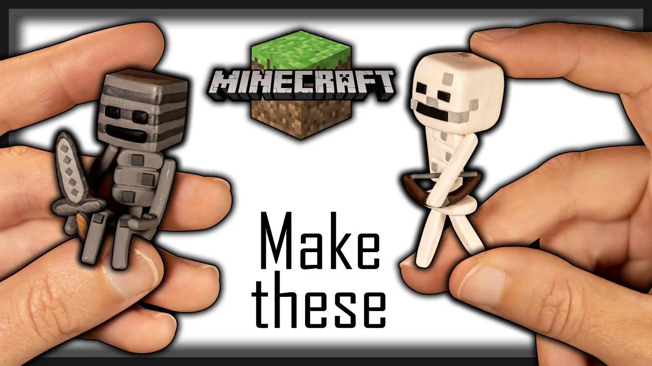 Minecraft Skeleton Sculpting Tutorial ★DIY Minecraft Sculptures ...