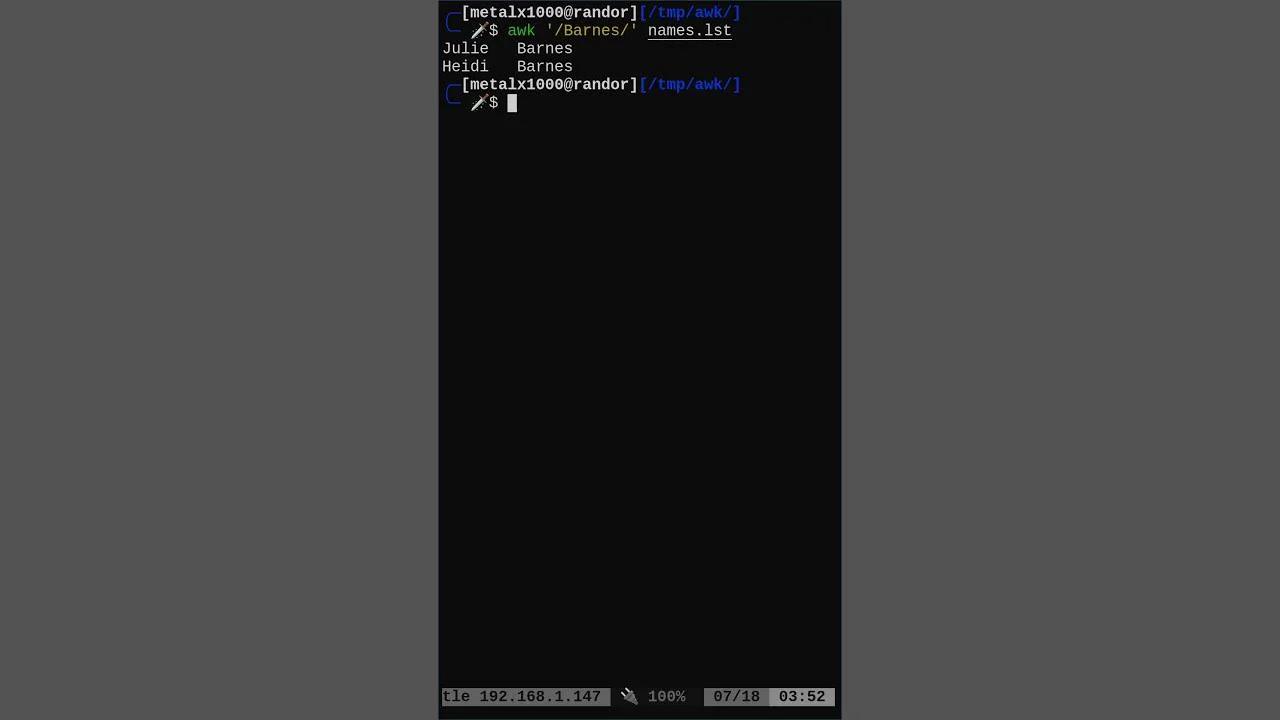 09 AWK Tutorial Short