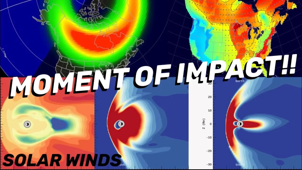 MOMENT OF IMPACT‼️ Solar Winds Hitting Earth at OVER 500 km/second‼️