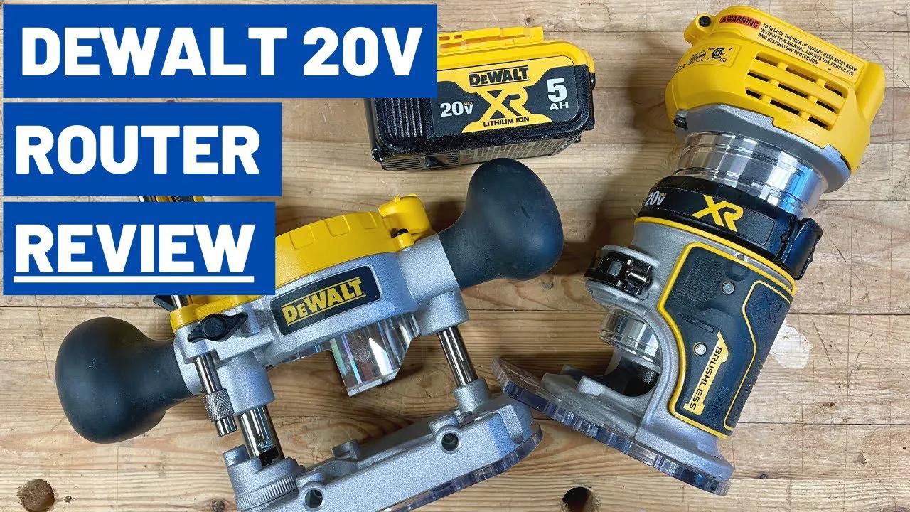 DeWalt 20V Cordless Router Review (w/ Optional Plunge Base) // DCW600B ...