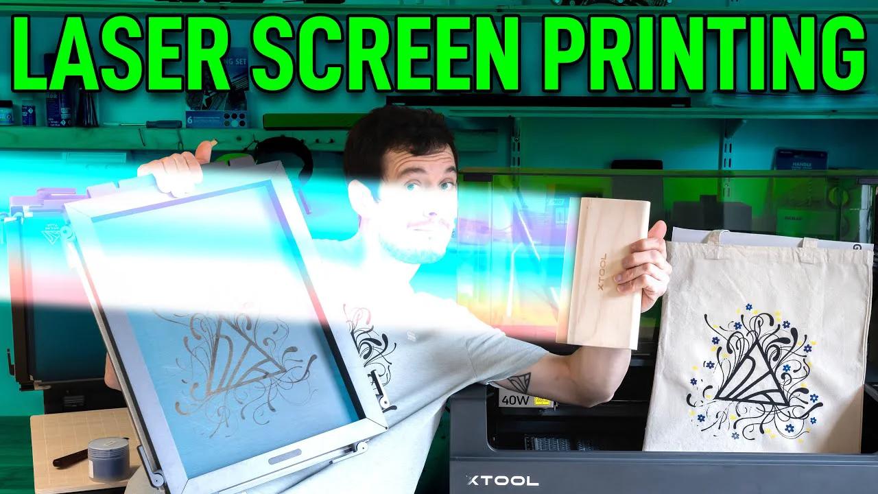 Screen Printing with a Laser Cutter? // xTool S1 40 Watt Laser Cutter ...