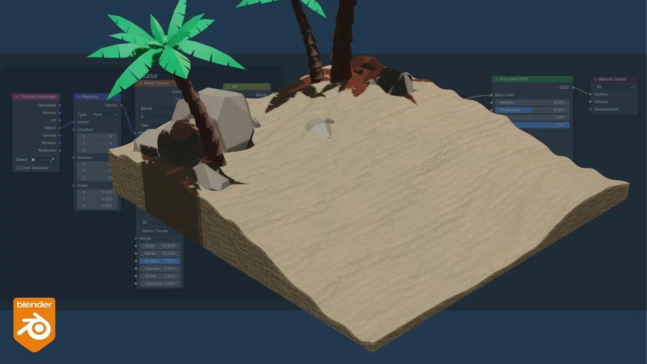 Procedural Sand Material | Blender 4.1 Tutorial