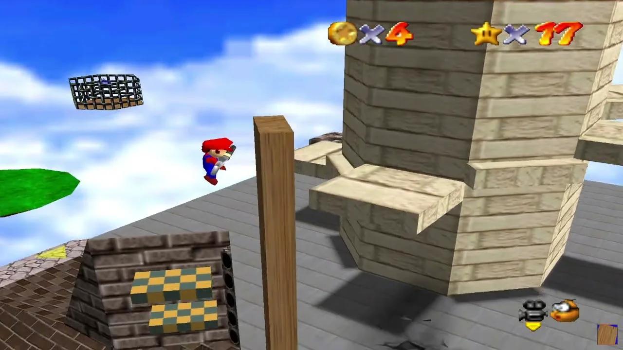 Super Mario 64 (1080p) [Shotgun Mario Remaining RA] - Wooden Will [NC]