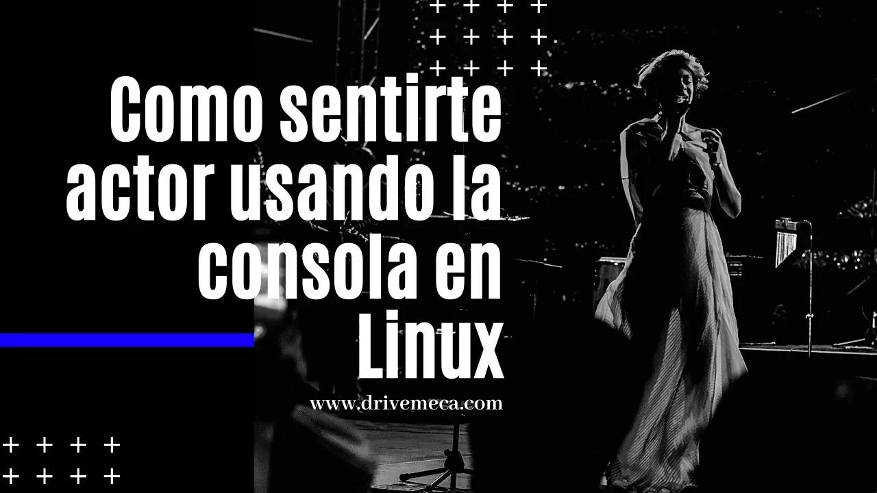 Como Sentirte Actor Usando La Consola En Linux 2319