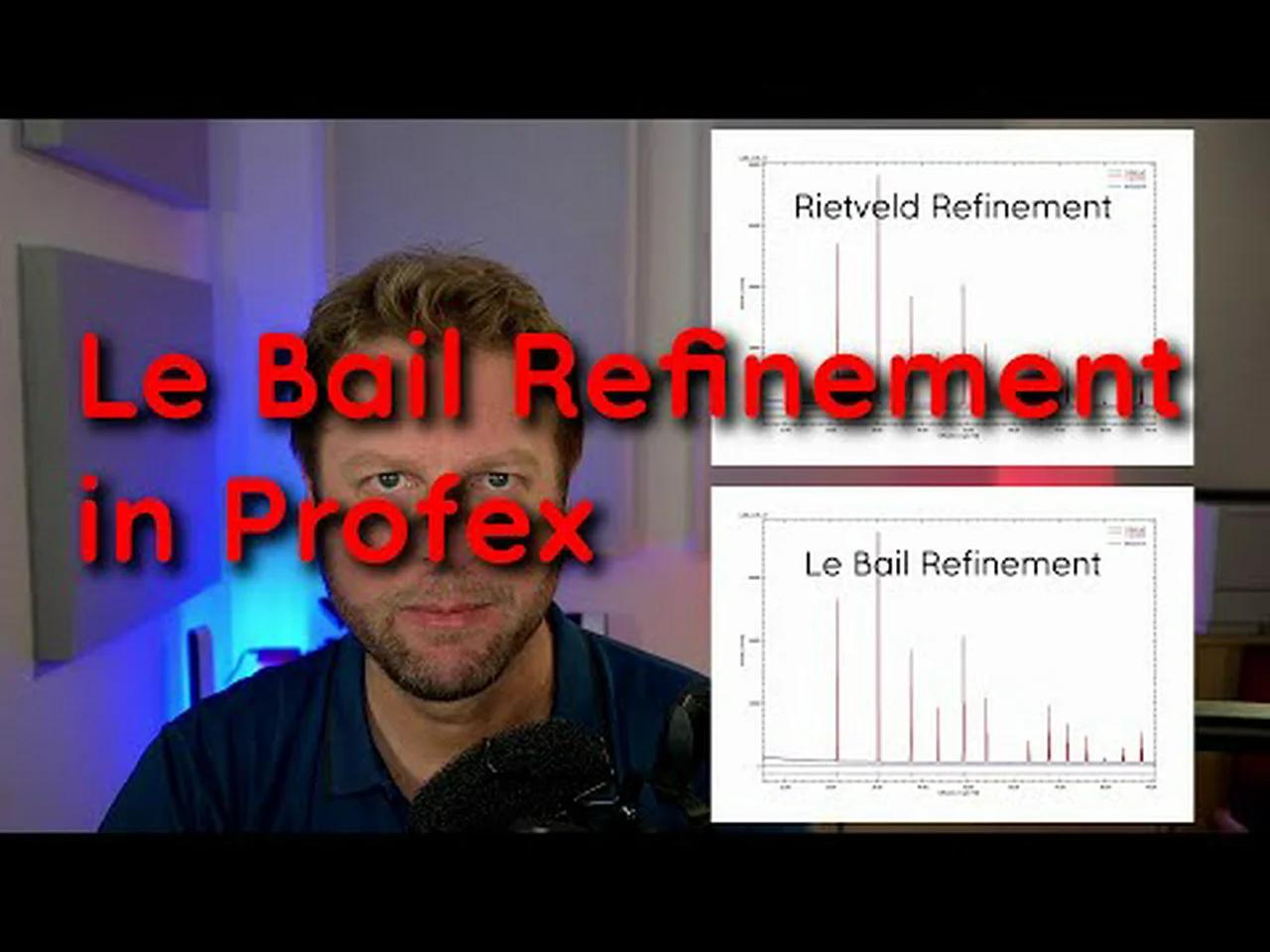 Le Bail refinement in Profex