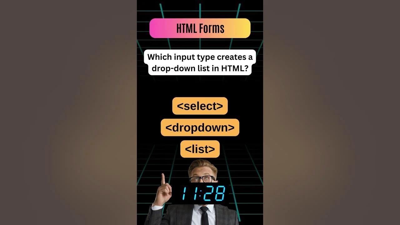 Which input type creates a drop-down list in HTML?