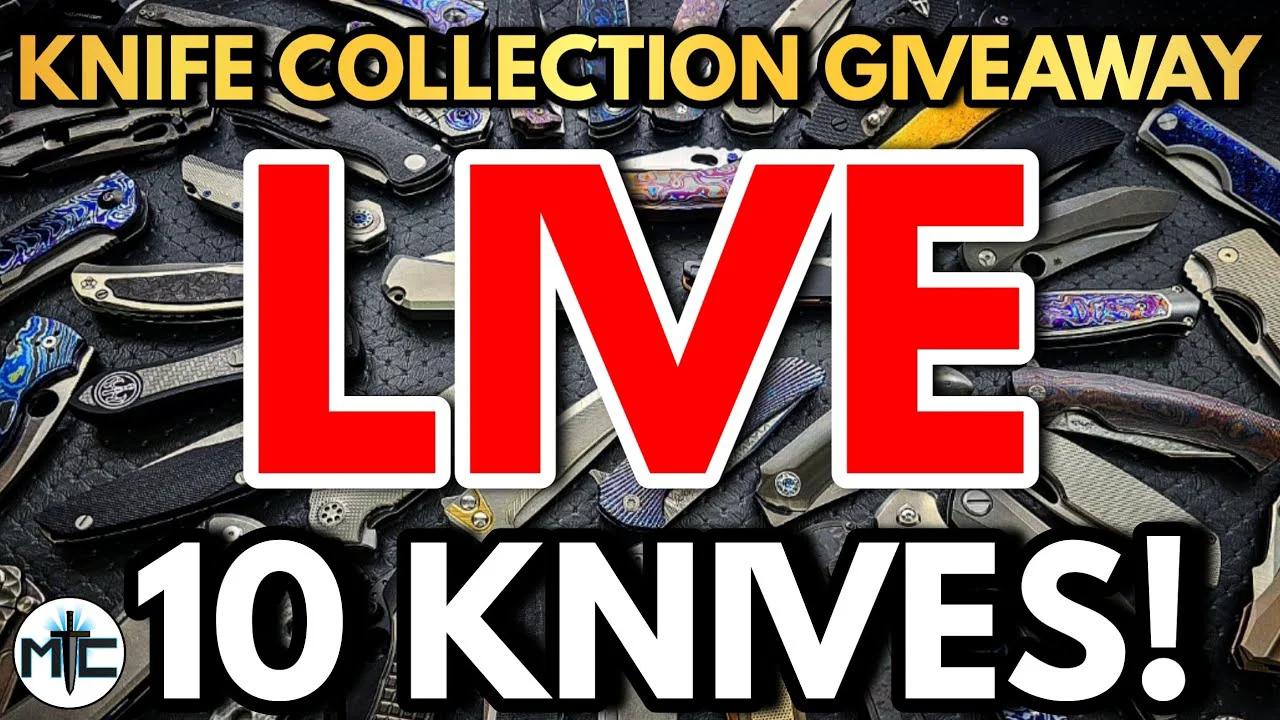MEGA Mystery Knife Collection GIVEAWAY LIVE! 10 KNIVES! + Knives ...