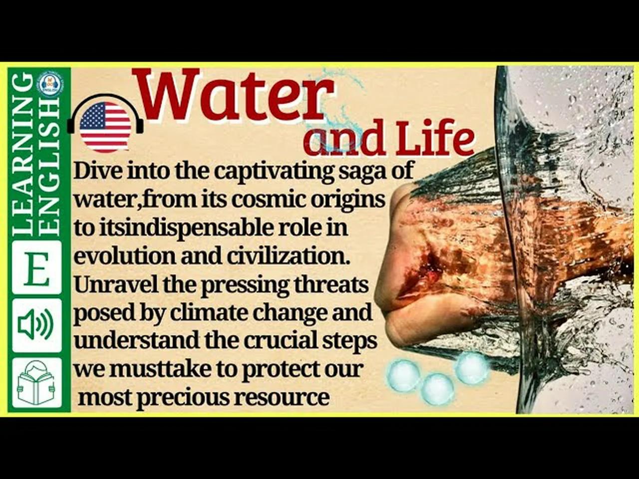 learn English through story level 2 🍁Water and life | WooEnglish
