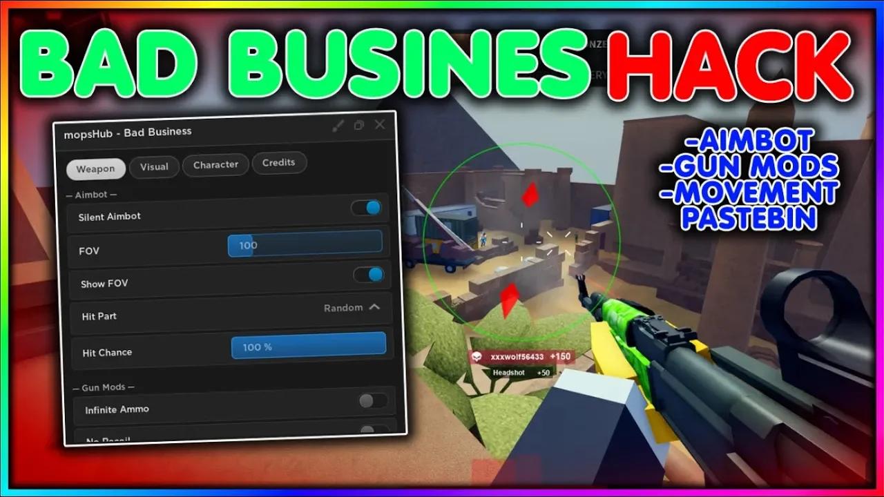 BEST Bad Business Script - Hack GUI | SILENT AIMBOT, GUN MODS, SUPER ...