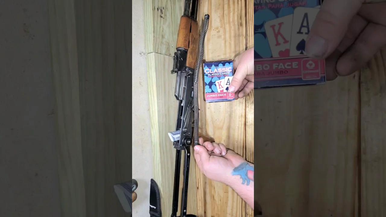Broken Recoil Spring? Got a Deck of Cards?#shallnotbeinfringed #ak47 # ...