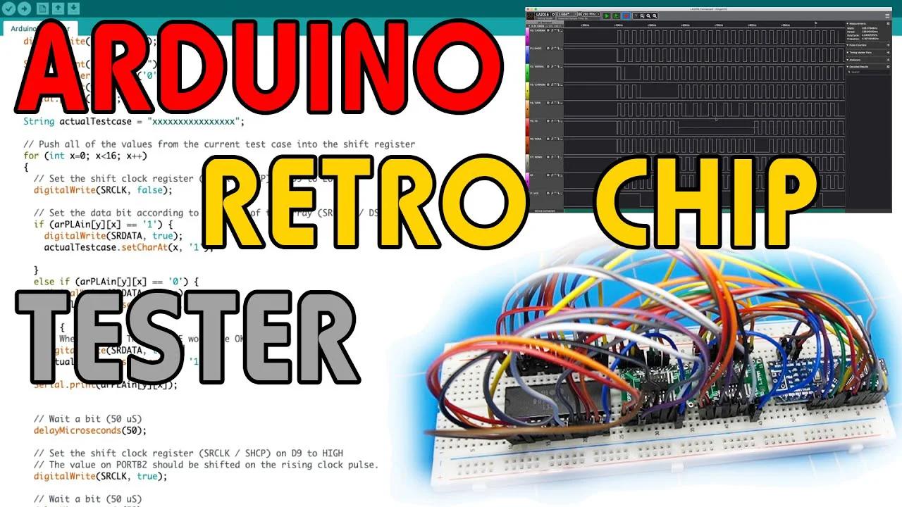 Retro chip testing using Arduino and logic analyzer
