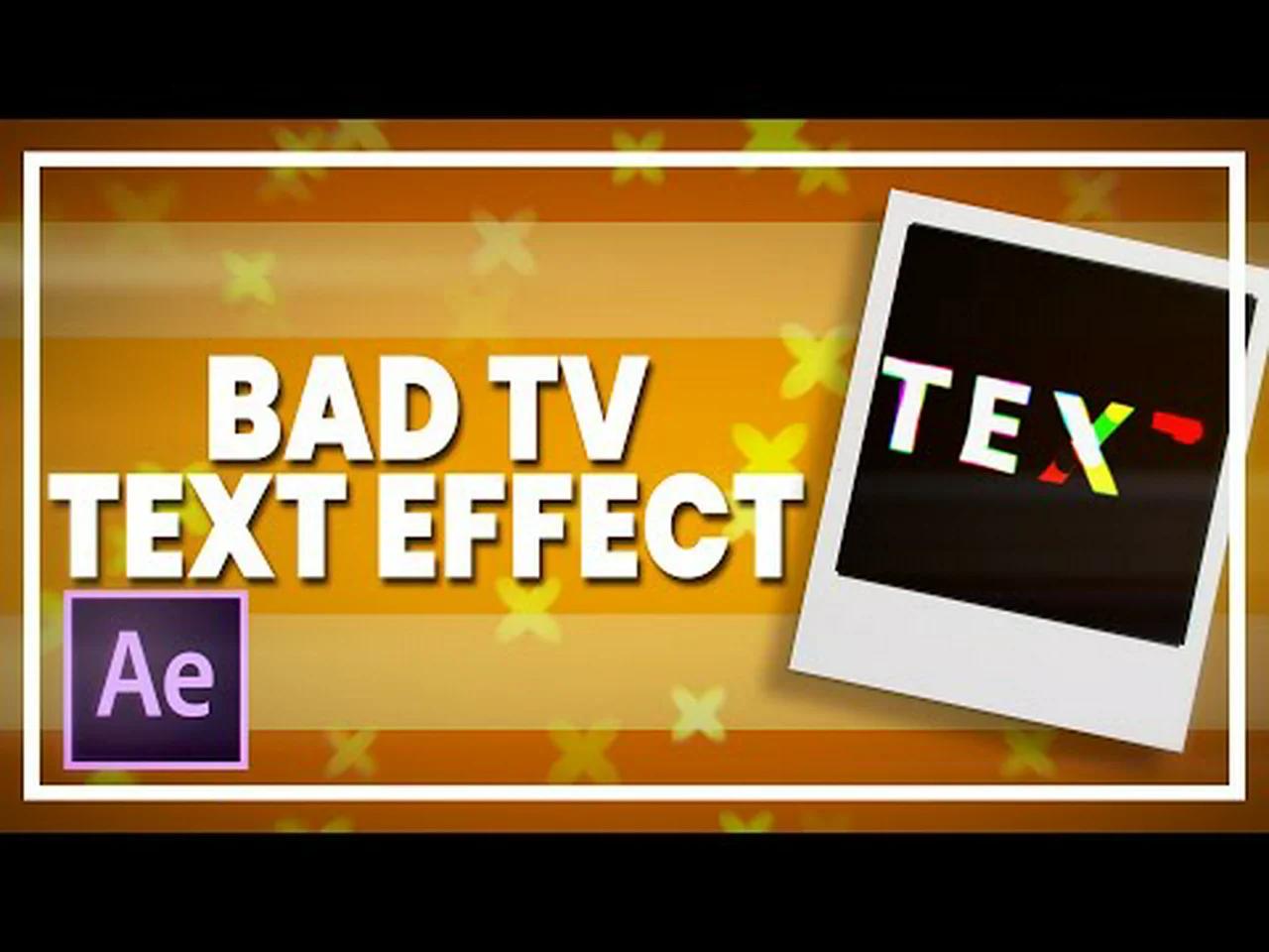 Bad TV Text Effect || After Effects [Tutorial]
