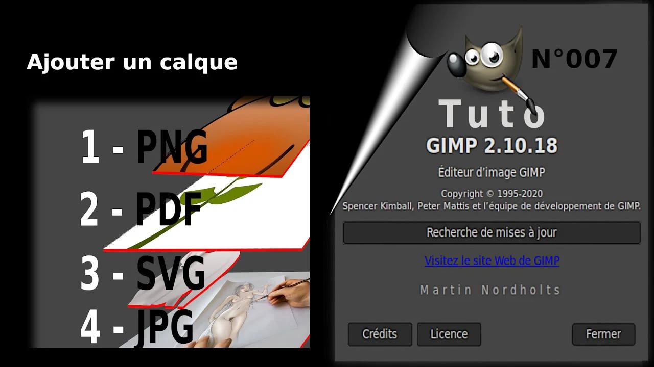 Tuto Gimp 2 10 18 pour débutant - 007 - Ajouter un calque
